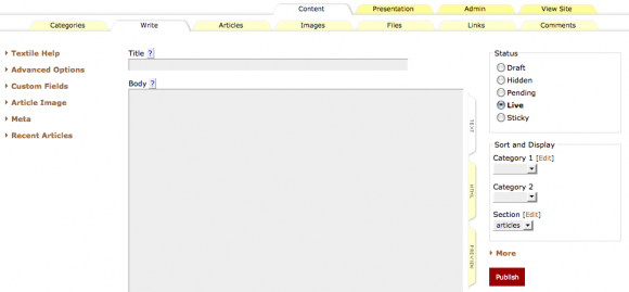 Textpattern Review | CMS Critic
